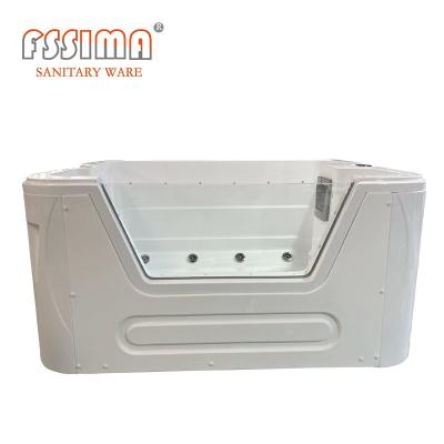 China Rectangular Baby Massage Bath Tube Computer Control Freestanding Whirlpool Bathtub for sale