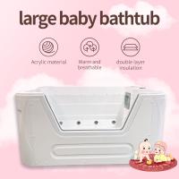 China Computer Control Large Baby Bath Tub Rectangular Freestanding Massage Bathtub for sale