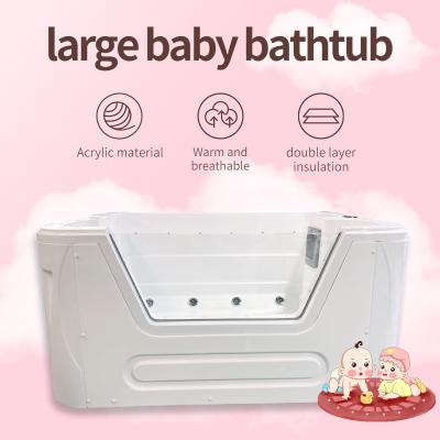 China Computer Control Large Baby Bath Tub Rectangular Freestanding Massage Bathtub for sale