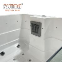 China Combo Massage Rectangular Freestanding Spa Bathtub White Color Baby Bath Tube for sale