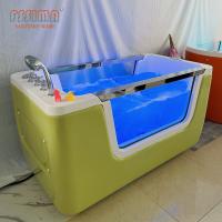China Customized Infant Spa Tub Swim Equipment Acrylic Baby Massage Bathtub With LED Lights for sale