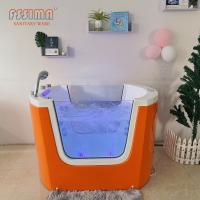 China White Acrylic Baby SPA Bathtub Freestanding Baby Massage Spa Tub With Thermostat for sale