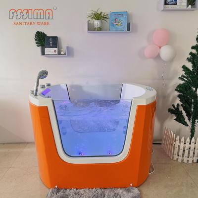 China White Acrylic Baby SPA Bathtub Freestanding Baby Massage Spa Tub With Thermostat for sale