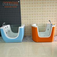 China Indoor Freestanding Air Bubble Bathtub White Color Acrylic Baby Tub for sale