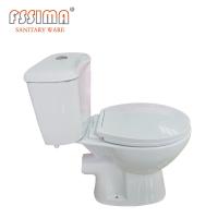 China Sanitary France Two Piece WC Complete Cuvette P Trap Floor Mount Toilet for sale