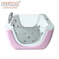 China Girl Rain Shower Baby Spa Tub Acrylic Pink 33.46
