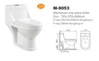 China Two Button Top Flush Toilet Water Closet Floor Mounted 3.0-6.0L for sale