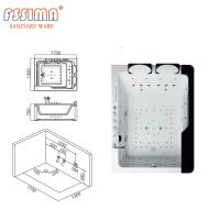 China Free Standing Air Jet Bathtub Shower Combination 1700mmx680mm Remote Control for sale