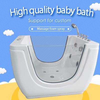 China 1100mm Hospital Spa Shop Kids Bathtub Acrylic Whirlpools Massage Hydrotherapy for sale