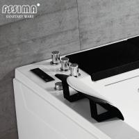 China LED Waterfall Whirlpool Bathtub 6 Feet Massage Luxury Spas Walk In Tubs for sale