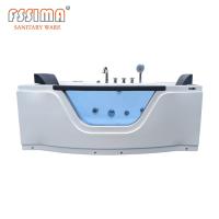 China Two Person Spa Bathtub Corner Acrylic Jacuzzi Tub 1700x600mm 2 Sided Skirt Corner for sale