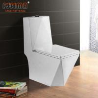 China Dual Flush Floor Mounted Wc With P Trap Diamond Shape Washdown for sale