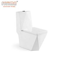 China Diamond Shape Conjoined Toilet  Wc White Ceramic 680x375x830mm for sale
