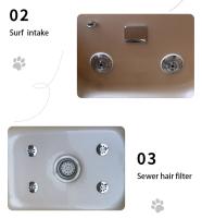 China Luxury Indoor Dog Bath Tub Constant Temperature Acrylic Dog Grooming Bathtub for sale