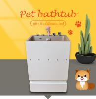 China Ozone Disinfection Pet SPA Bathtub Pet Grooming Tub With Bubble Light for sale