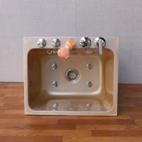 China Ozone Disinfection Pet SPA Bathtub Pet Grooming Tub With Bubble Light for sale