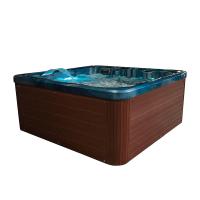 China Hot Tub Outdoor SPA Bathtub Resin Whirlpool Massage PVC Plastic Wood Skirt for sale