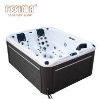China Whirlpool Massage Outdoor SPA Bathtub Freestanding 3 People Hot Tub for sale