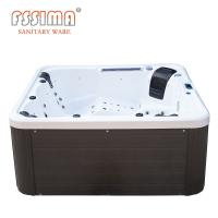 China Hot Tub Massage Bathtub 5 Person Outdoor Fiberglass Garden Spa 201 SS Bracket for sale