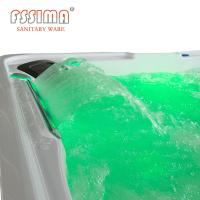China Hot Tub Massage Bathtub 5 Person Outdoor Fiberglass Garden Spa 201 SS Bracket for sale