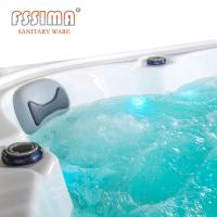 China Acrylic Massage Outdoor Bathtubs Fiberglass Spa 6 People Family Hot Tubs for sale
