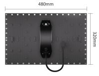 China VerditerColor Indoor Flexible Screen Soft Led Module P2.5 480*320*5.8mm Wave Shaped Ultra Thin for sale