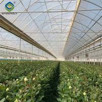 China Intelligent Smart Flower Greenhouses With Hydroponic System Rolling Bench Planting Bags for sale