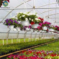 China Flower Farm Greenhouse With Galvanized Steel Space Grid Frame Automated Electric Systems for sale