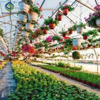 China Easy Assembly Glass Type Flower Greenhouses With Hydroponic Growing System for sale