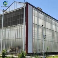 China Automated Ventilation Venlo Type Greenhouse Polycarbonate Green House Energy Efficient for sale