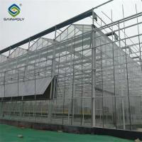 China Multispan Agricultural Venlo Glass Greenhouse Good Insulation In Winter for sale