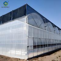 China Stable Structure Agricultural Farming Greenhouse Multi Span For Plant Growing for sale