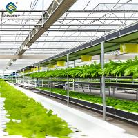 China Large Size Multispan Glass Covering Smart Greenhouse Stable Structure for sale