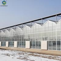 China Smart Multi Span Venlo Glass Greenhouse Solar Photovoltaic Greenhouses Fruit Planting for sale