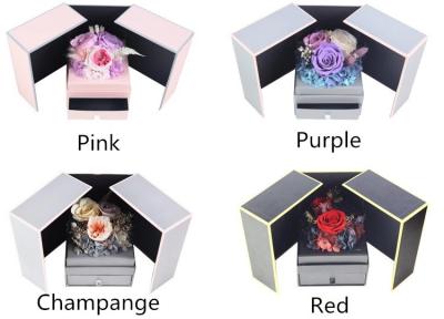 China Best Valentines′ Day Gift Everlasting Real Preserved Rose Flower in Drawer Gift Box for Wife or Girlfriend for sale