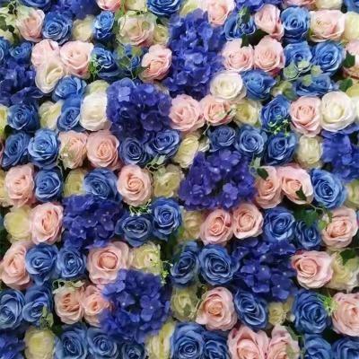 China Top Quality Artificial Flower Wall 40*60cm Size Per Panel For Wedding And Home Decoration for sale