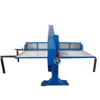 China EPE PE EVA PU EPS Foam Roll Mat Three Wheel Manual Vertical Blade Saw Cutter Cutting Machine for sale