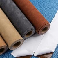 China Glue Back Four-way Elastic Polyester Anti-scratch Knitted Flocking Car Upholstery Modification Materials for sale