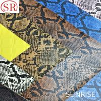 China Lizard Snake Print Crocodile Print Design PU Leather Handbag Faux Leather Animal Skin Embossed PU Leather for Bags and Shoes for sale