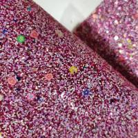 China 3D Metallic Sequin Hexagons Premium Grade Vinyl Bright PU Leather Glitter Fabric for Shoes Bags Hairbows Sofas Outdoor Garments for sale