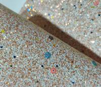 China 3D Metallic Sequin Hexagons Premium Grade Vinyl Bright PU Leather Glitter Fabric for Shoes Bags Hairbows Sofas Outdoor Garments for sale