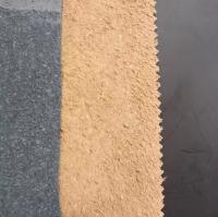 China High Quality Embossed Suede Bonded Flocking Backing Microfiber PVC PU Synthetic Leather Fabric for Sofa Furniture for sale
