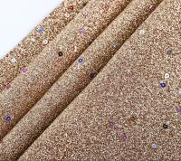 China Best Hot Sell PU Footwear Material Shoes Leatherette Rolls Glitter Leather for sale