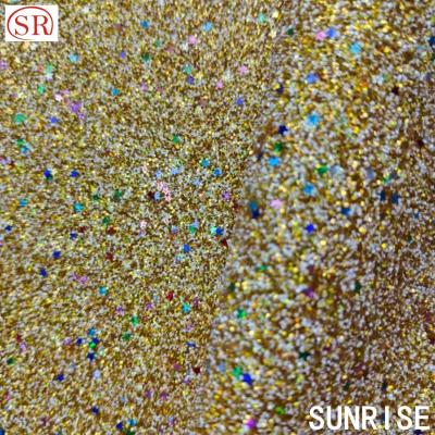 China Wholesale 1.4M Width 3D Chunk Glitter Leather Shiny PU Fabric for DIY Crate Wallpaper Room Background Wall Decoration for sale
