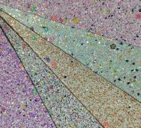 China Double Face Sublimation Mermaid Glitter Leather Material Custom Sequin Fabric for Costume Hair Accessories for sale