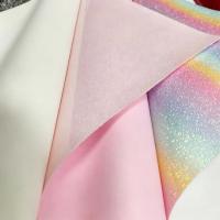 China Premium Sparkly Chunky Glitter Faux Leather Sheets Shiny Synthetic Vinyl PU Fabric for Shoes Bags Bows Crafts for sale