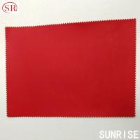 China High Quality Bright Red Smooth Soft Pu Synthetic Decorative Glitter Printed Sheet Leather Upholstery Fabric Jacket in Stock for sale