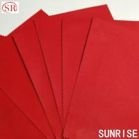 China High Quality Bright Red Smooth Soft Pu Synthetic Decorative Glitter Printed Sheet Leather Upholstery Fabric Jacket in Stock for sale