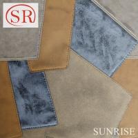 China PU Imitation Leather Suede Print Synthetic Leather PU Leather for Shoes and Bags for sale