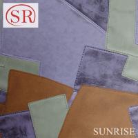 China PU Imitation Leather Suede Print Synthetic Leather PU Leather for Shoes and Bags for sale